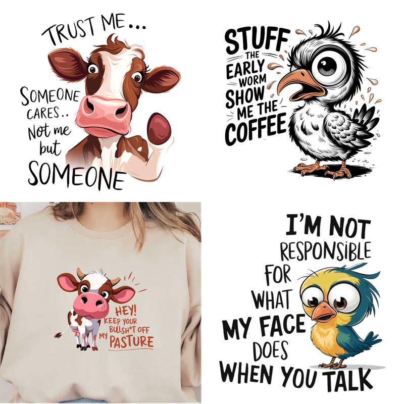 Fun animal-themed graphic sweatshirts featuring humorous sayings and ...