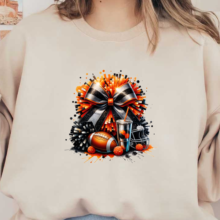 Football-Themed DTF Transfers | DTF Prints with Bow & Football | MakeDTF