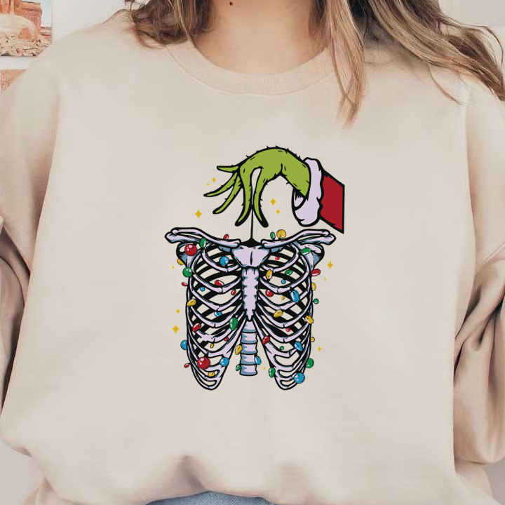 Whimsical Skeletal Christmas Lights DTF Transfers Prints | MakeDTF