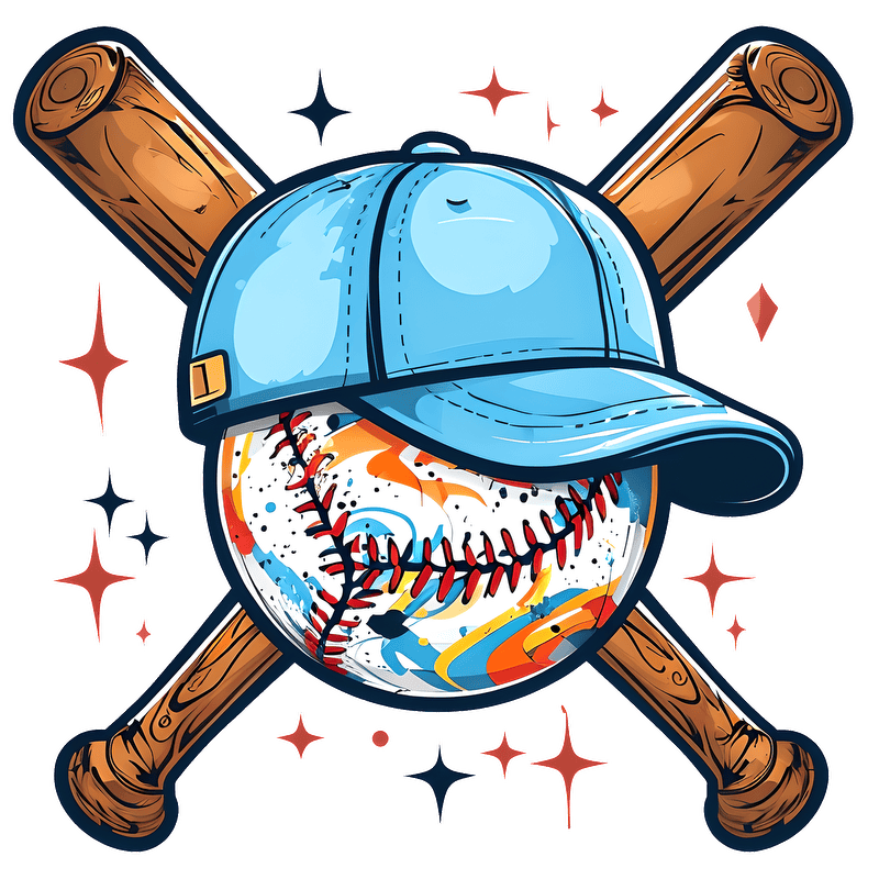 Colorful baseball-themed designs celebrating the sport and its ...