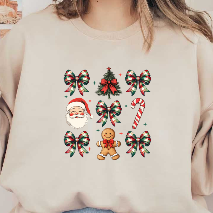 Christmas DTF Transfers: Festive Illustrations of Santa & Gingerbread ...