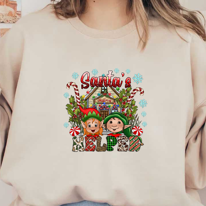 Cheerful Elf & Candy Cane DTF Transfers for Holidays | MakeDTF