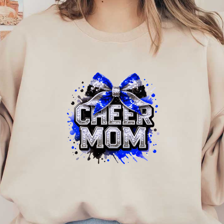 Cheer Mom Sparkling Bow DTF Transfers Print | MakeDTF