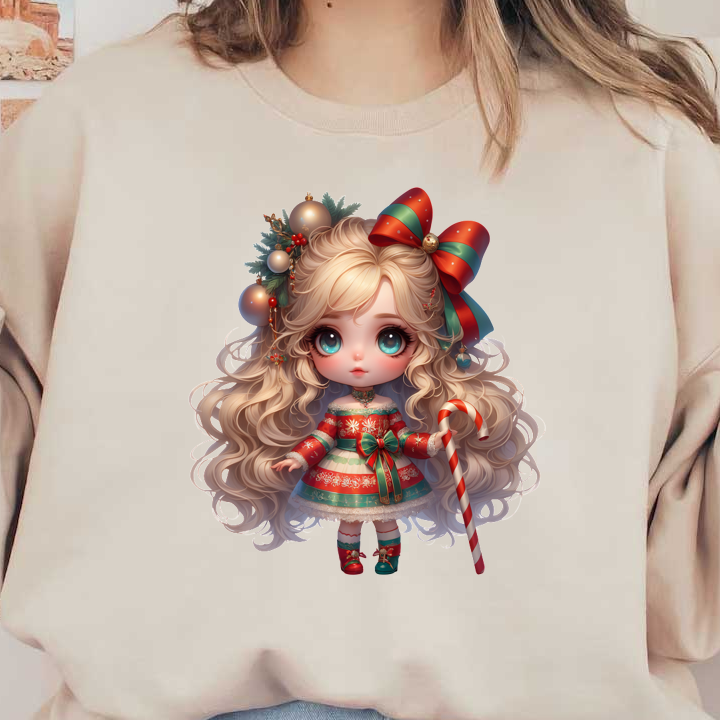 adorable Christmas doll DTF transfers, festive DTF prints | MakeDTF