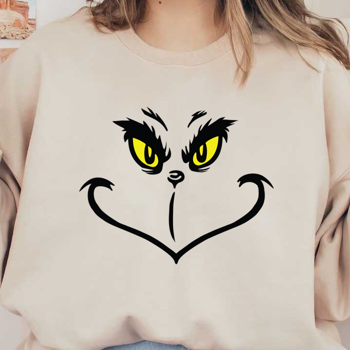 Mischievous Face with Yellow Eyes & Heart Grin - DTF Transfers & Prints ...