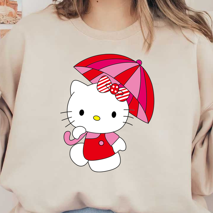 Cute Hello Kitty with Umbrella DTF Transfers | MakeDTF