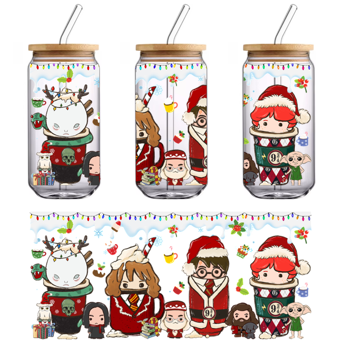 Festive Chibi Mug Collection | UV DTF Cup Wraps | UV Transfers | MakeDTF