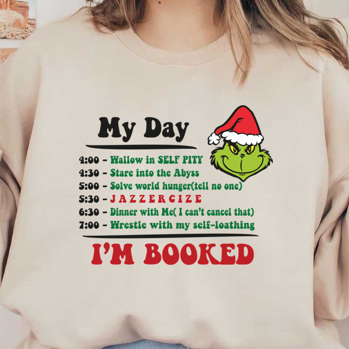 Grinch's Whimsical DTF Transfers Daily Schedule JAZZERCISE & Dinner Fun ...